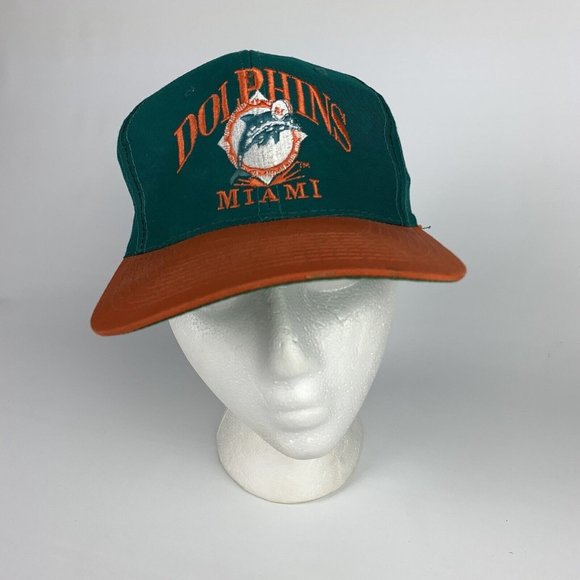 ajd | Accessories | Vintage Miami Dolphins Snapback Hat Ajd 9s Spellout ...